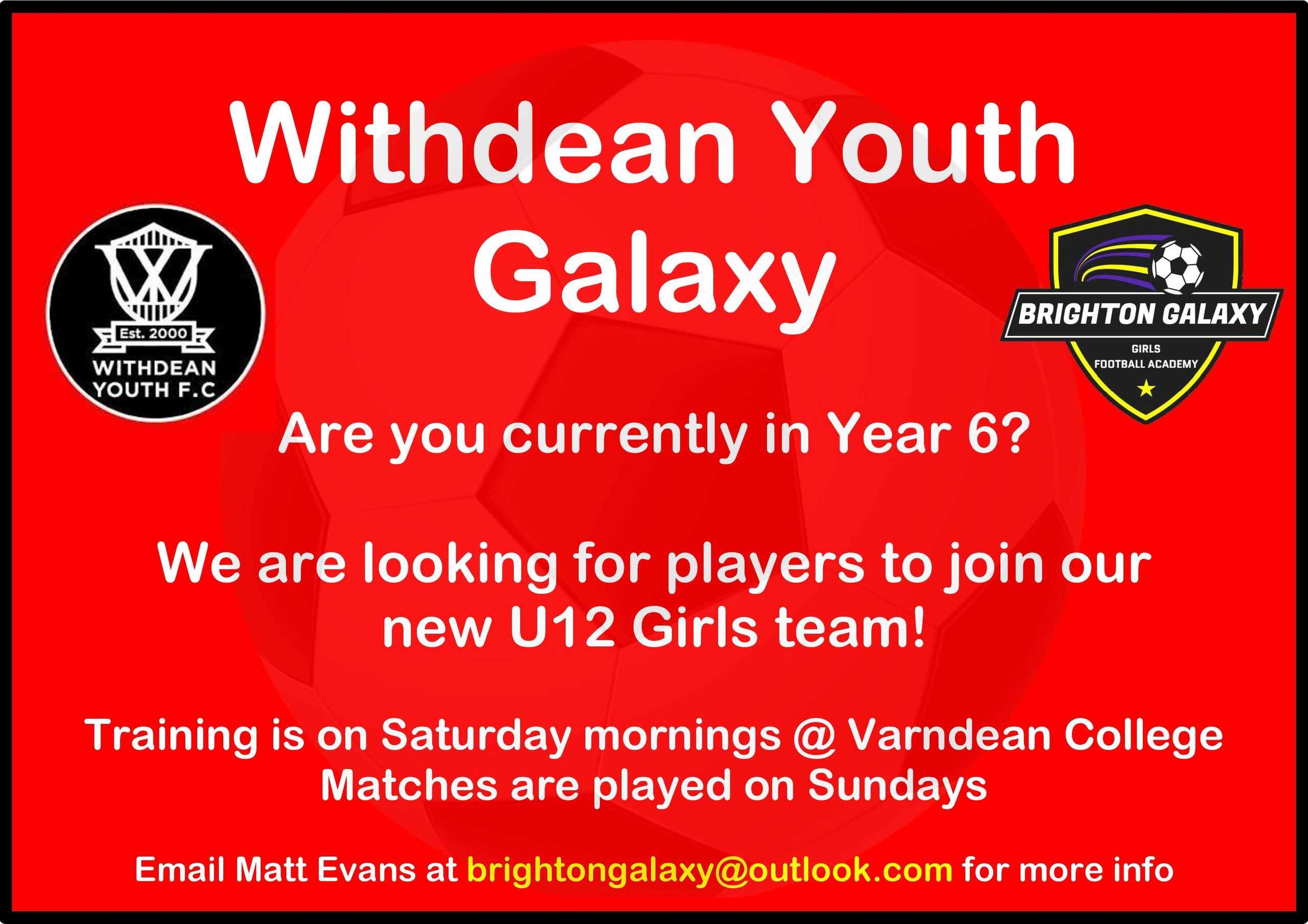 Looking For Players to Join Withdean Galaxy